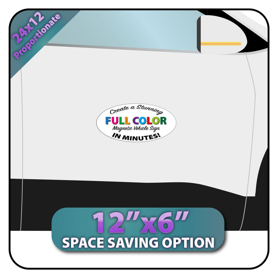 Custom Oval Magnets for Vehicles | Oval Magnetic Signs