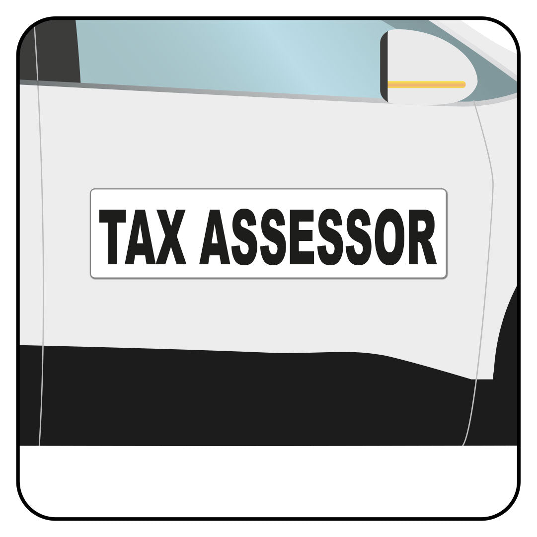 Tax Assessor Vehicle Magnet or Decal + Reflective Options | 24"x6"