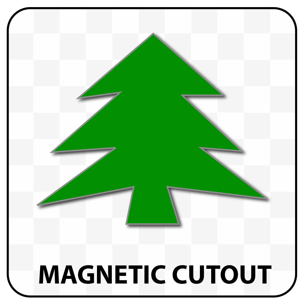 Tree Shaped Blank Magnet Sign