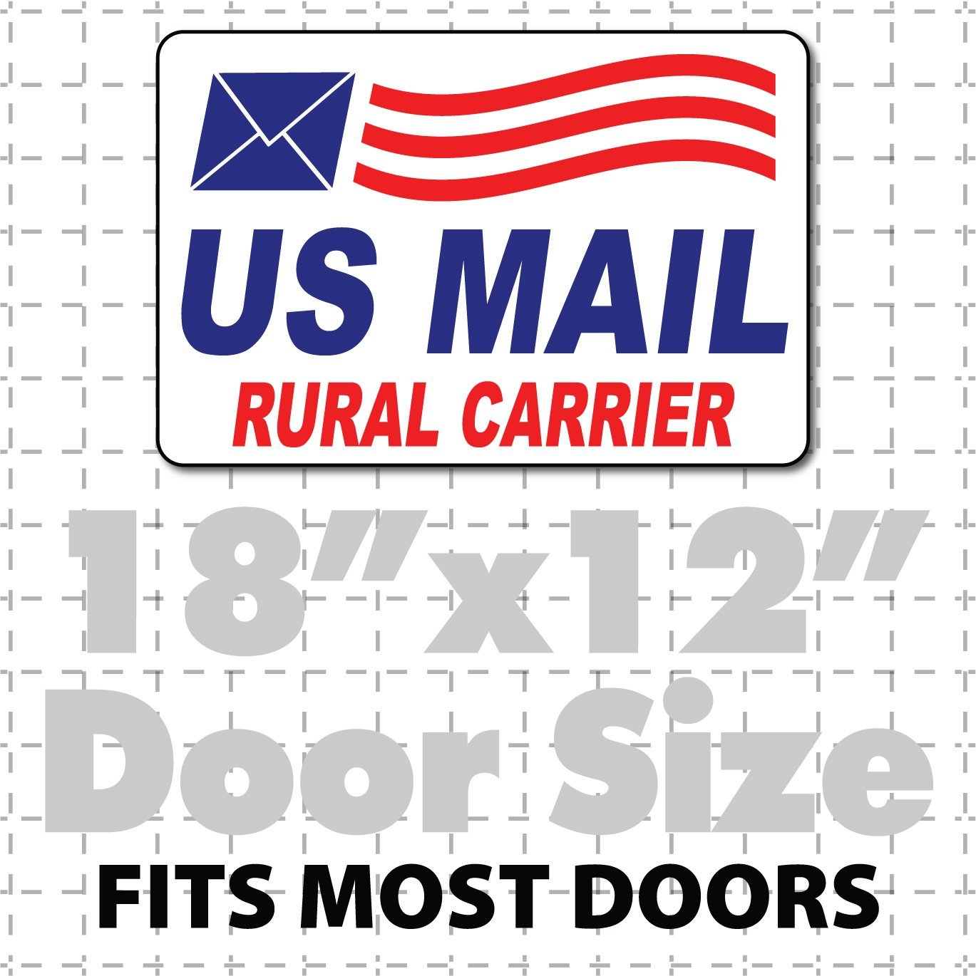 US Mail Rural Carrier Magnetic sign for postal workers | 18X12" Magnet