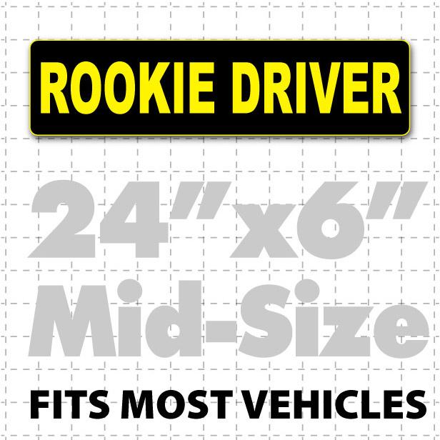 Rookie Driver Car Sign Magnet 24" X 6"