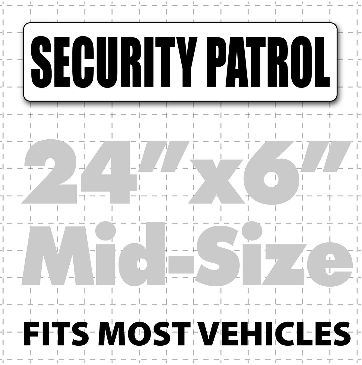 Magnetic Security Patrol Sign for Car Doors or Trucks