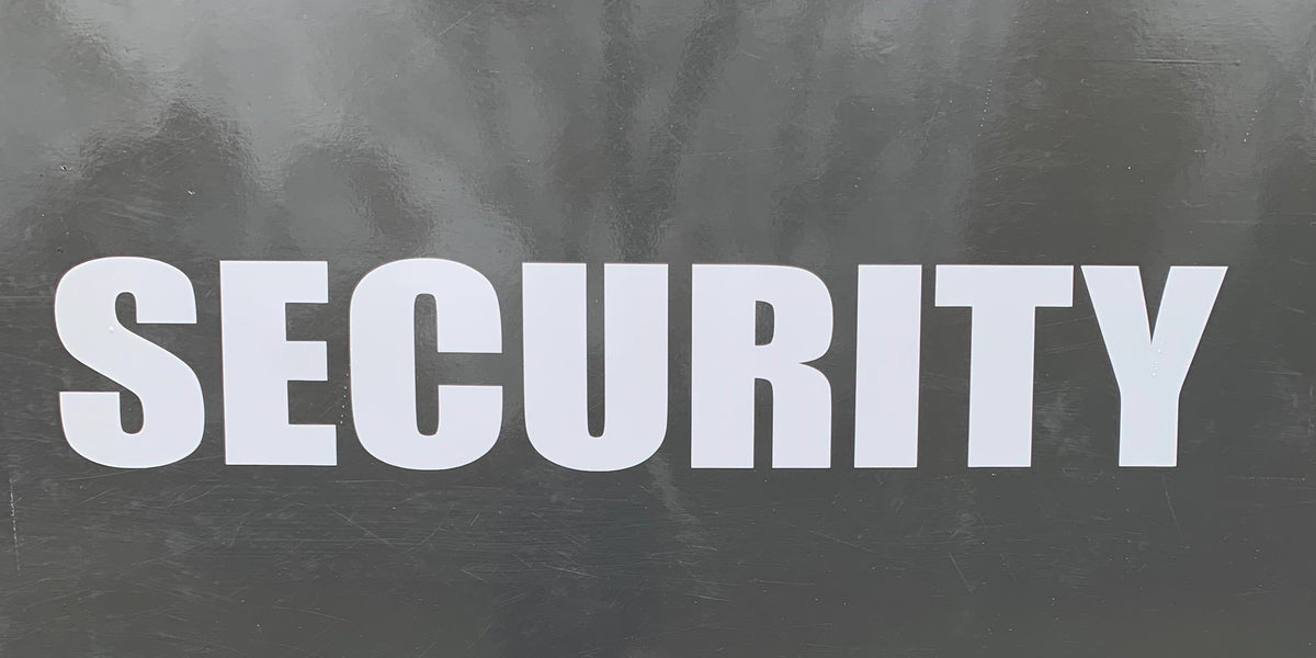 Security Bumper Sticker | Security Decal for Officers & Guards